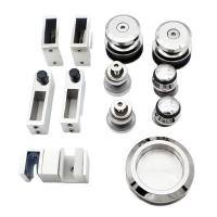 China Silver Shower Sliding Door Fitting Set for Customized Bathroom Enclosure Hardware for sale