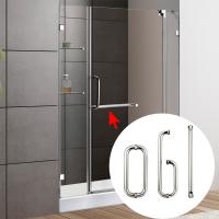 China Door Window Handles 304 Stainless Steel Matt Black Color Square Tube Glass Door Handle for sale