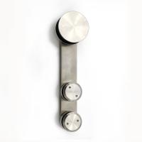 China Frameless Glass Shower Room Rolling Barn Sliding Door Track Hardware Kit with Acrylic Tray for sale