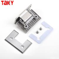China Long Life 90 Degree Frameless Brass Pivot Glass Screen Door Shower Hinges for Shower Cabins for sale