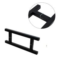 China Silver Square Stainless Steel Shower Glass Pull Door Handle with Modern Design Style for sale