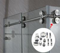 China 60kg Load Bearing Frameless Glass Sliding Door Hardware Rollers for Door Fittings for sale