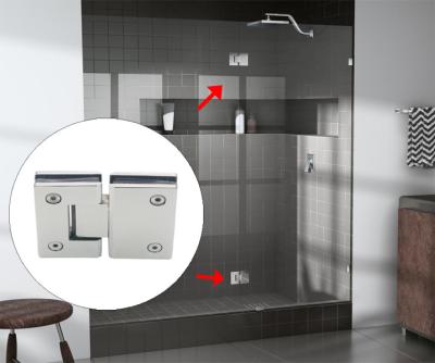 China Normal Style Glass to Glass Shower Hinge for 180 Degree Opening in Bathroom Renovation for sale