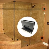 China 304 Stainless Steel Matt Black 90 Degree Shower Door Hinge for Square Appearance Style for sale