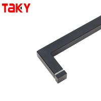 China Modern Square Golden Stainless Steel Shower Room Door Handles for Bathroom Glass Door for sale