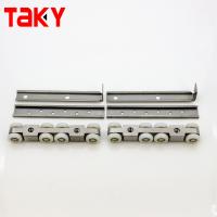 China Double Soft Closing 8 Wheel Sliding Door Pulley Hardware for Modern Furniture Wardrobe for sale