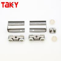 China Double Soft Closing 8 Wheel Sliding Door Pulley for Silent and Smooth Wardrobe Sliding for sale