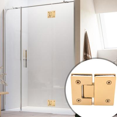 China Modern Design Rose Gold Shower Hinge for Bifold Glass Shower Door Cerniere Box Doccia for sale