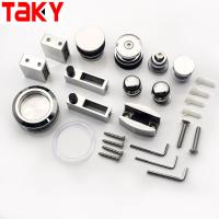 China Mirror Finish Sliding Glass Door Hardware Kit for Shower Barn Door Puerta de Ducha for sale