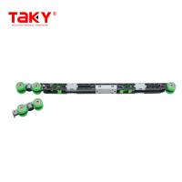 China Sliding Wardrobe Wheel Hardware Long Life Double Soft Closing Door Pulley Damper Rollers for sale
