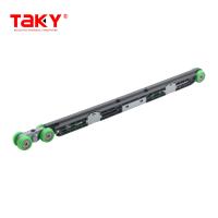 China Sliding Wardrobe Wheel Hardware Long Life Double Soft Closing Door Pulley Damper Rollers for sale