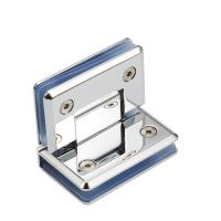 China Chrome Finish Glass Hinges and Clamps for Heavy Duty Frameless Bathroom Partitions for sale