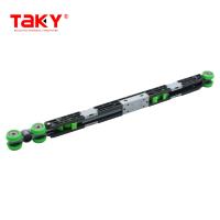 China Sliding Wardrobe Wheel Hardware Long Life Double Soft Closing Door Pulley Damper Rollers for sale