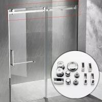 China SS304 Square 30*10mm Bar Shower Sliding Door Tube Fitting with Silver Appearance Style for sale