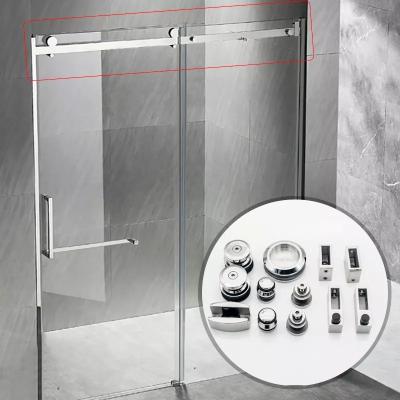 China SS304 Square 30*10mm Bar Shower Sliding Door Tube Fitting with Silver Appearance Style for sale