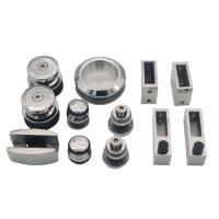 China SS304 Square 30*10mm Bar Shower Sliding Door Tube Fitting with Silver Appearance Style for sale
