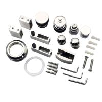 China SS304 Square 30*10mm Bar Shower Sliding Door Tube Fitting with Silver Appearance Style for sale