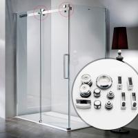 China Upgrade Your Bathroom Decor with Our Glass Frameless Sliding Shower Door Hardware Kit for sale
