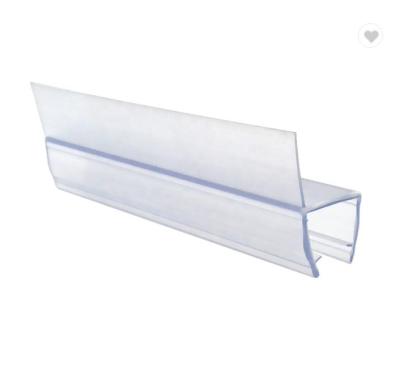China 6-12mm Glass Compatible 180 Degree PVC Rubber H Channel Bottom Glass Shower Seal Door Strip for sale