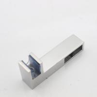 China Frameless Clamp Connector Glass Hinge for 5MM Glass Thickness F Shape Glass Fitting for sale