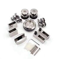 China 8-12 Thick Safe Glass Hardware Glass System Set Bathroom Accessories Sliding Door Kit for sale
