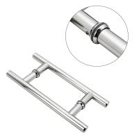 China 24 inch Double Side H Shape Glass Door Round Ladder Pull Door Handle Door Window Handles for sale