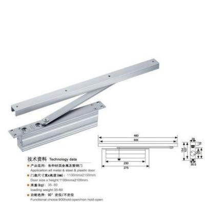 China Modern Hotel Design 85KG Fire Rated Two Adjustable Speed Hydraulic Hidden Spring Wooden Concealed Door Closer for sale