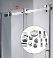 China Durable SS304 Sliding Kits Shower Room Highly Resistant to Corrosion Glass Door System for sale