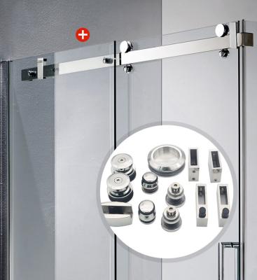 China Durable SS304 Sliding Kits Shower Room Highly Resistant to Corrosion Glass Door System for sale