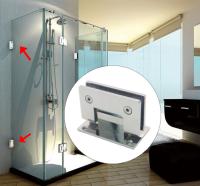 China Stainless Steel Frameless Glass Hinge for 90 Degree Bathroom Shower in Hotel Setting for sale