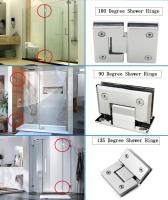 China Stainless Steel Frameless Glass Hinge for 90 Degree Bathroom Shower in Hotel Setting for sale