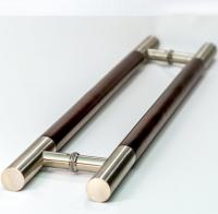 China Modern Design Tempered Glass Door Pull Handle with Stainless Steel and Sanding Finish for sale