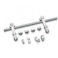 China Modern Design Round Tray Sliding Barn Door Hardware Kit for Double Hanging Rail System for sale
