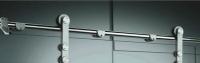 China Modern Design Round Tray Sliding Barn Door Hardware Kit for Double Hanging Rail System for sale