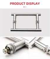 China Stainless Steel H-Shaped Pull Handle for Bathroom Glass Doors in Office Buildings for sale