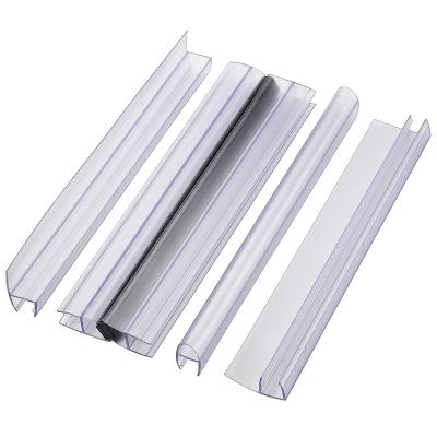 China 8-12mm PVC Waterproof U Type Rubber Glass Shower Door Seal Strip for Transparent Doors for sale