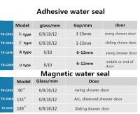 China 8-12mm PVC Waterproof U Type Rubber Glass Shower Door Seal Strip for Transparent Doors for sale