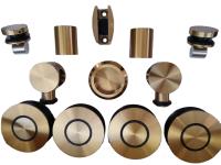 China High Hardness and Durable Sliding Door Accessory for Single Glass Door in Polish Gold for sale