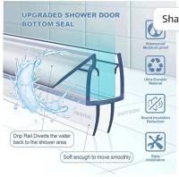 China Clear PVC Shower Seal Strip for 3/8-Inch Frameless Glass Shower Door 2000MM Length for sale