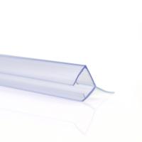 China Transparent PVC Waterproof Seal Strips for Sliding Bathroom Glass Door 6-12mm Width for sale