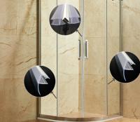 China Transparent PVC Waterproof Seal Strips for Sliding Bathroom Glass Door 6-12mm Width for sale
