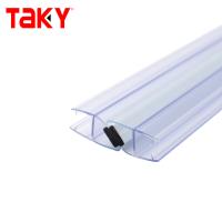 China Frameless Magnetic PVC Waterproof Seal Strip for 6mm 8mm 10mm Glass Shower Sliding Door for sale
