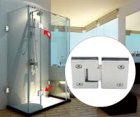 China Modern Design 304 Stainless Steel Glass to Glass Hinge 180 Degree Bathroom Gate Clamp for sale