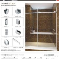 China Hotel Bathroom Essential Modern SS304 Mirrored Sliding Shower Door for Renovation for sale