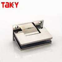 China Hydraulic Glass Hinge for Hotel Shower Door Wall Mount 600-800mm Width Stainless Steel for sale