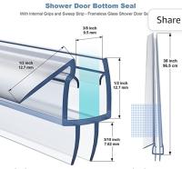 China 12mm Plastic Shower Door Fitting Environmental Co-extruded PVC Waterproof Seal Strip for sale