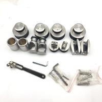China Sliding Door Fitting for 12MM Glass Modern Round Shape Bar Glass Shower Door Hardware for sale