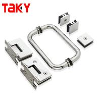 China Long Life Square 90 Degree Stainless Steel Polishing Soft Close Shower Screen Glass Pivot Door Hinges for sale