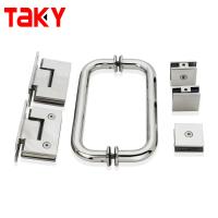 China Long Life Square 90 Degree Stainless Steel Polishing Soft Close Shower Screen Glass Pivot Door Hinges for sale