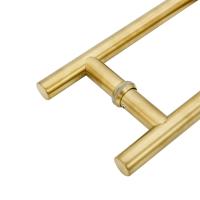 China European Style Stainless Steel Tempered Glass Gold Pull Handle for Modern Door Window for sale